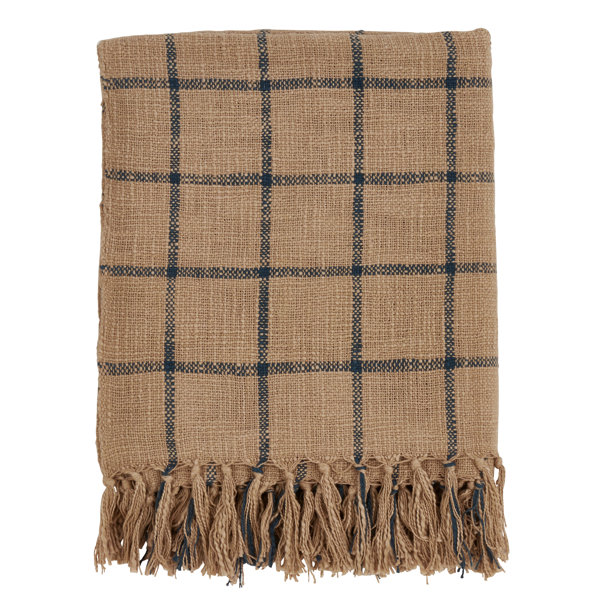 Saro Sevan Checkered Cotton Throw & Reviews | Wayfair